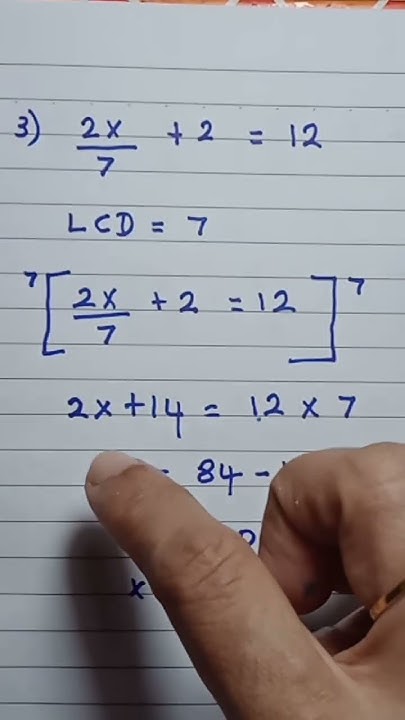 Solving Equations With the Help of LCD - YouTube