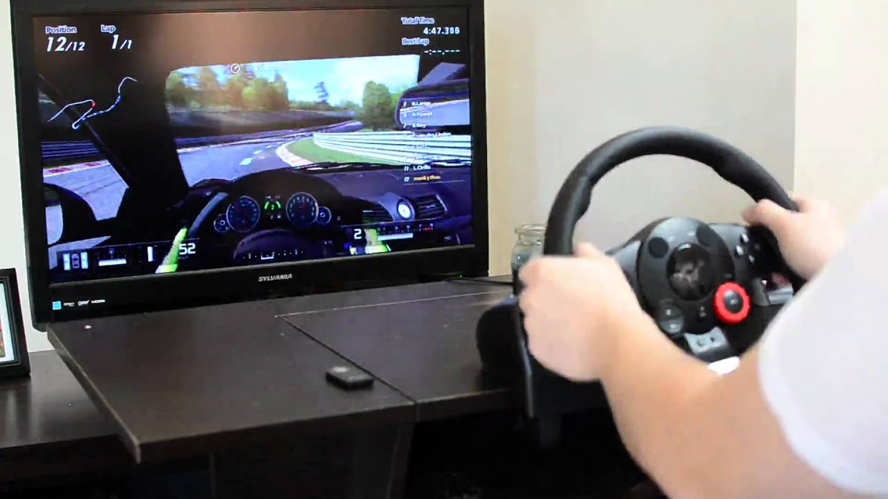 Gran Turismo 5 Logitech Driving Force GT Racing Wheel Demo - YouTube
