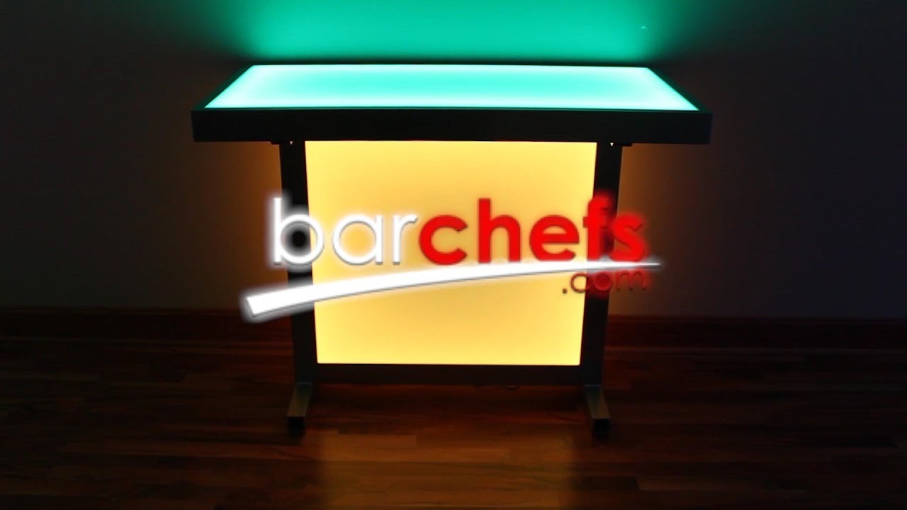 LED Party Table Aluminum Frame - YouTube