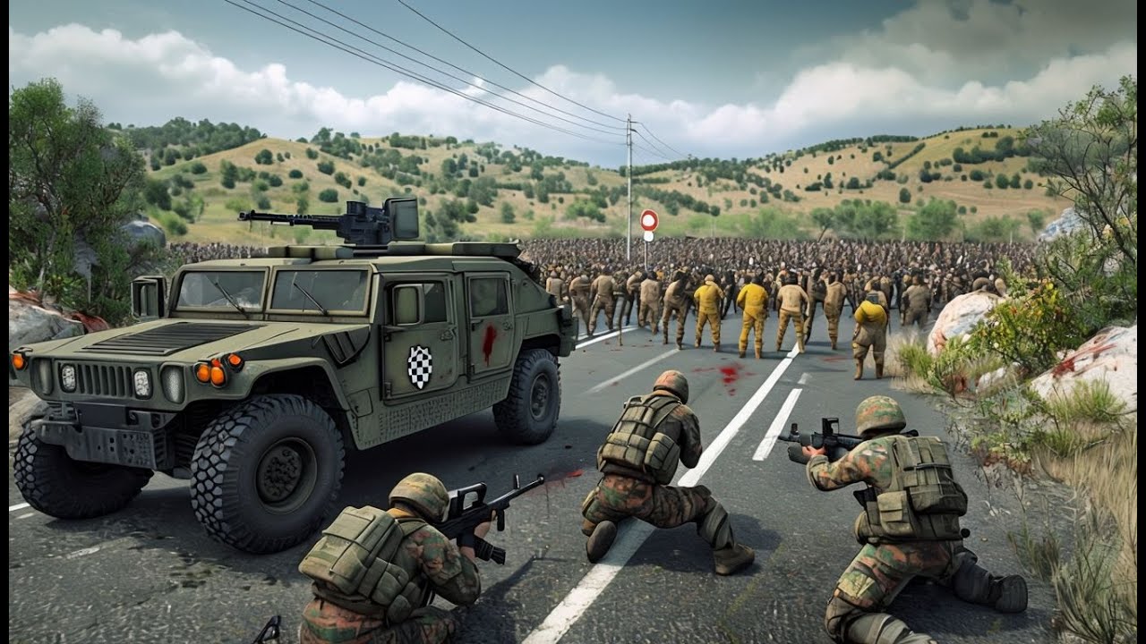 ArmA 3 - Zombies: Trapped at a checkpoint! Survive the Night - YouTube