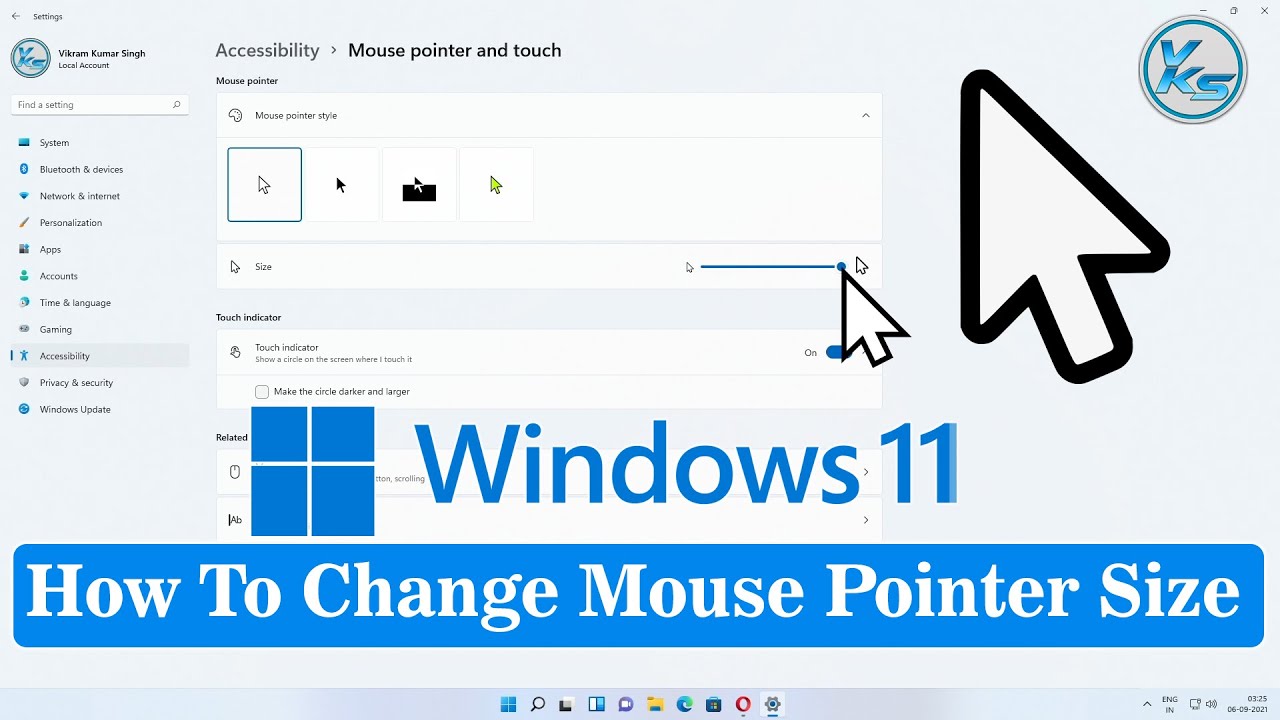 How To Change Mouse Pointer Size On Windows 11 Windows 11 Me Mouse How To Change Mouse Pointer Size On Windows 11 Windows 11 Me Mouse