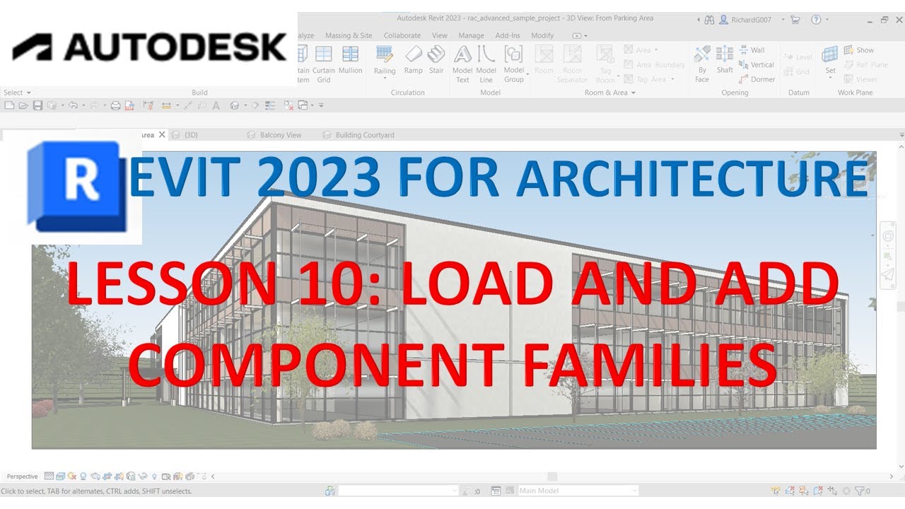 REVIT 2023 FOR ARCHITECTURE: LESSON 10 - LOAD AND ADD COMPONENT ...