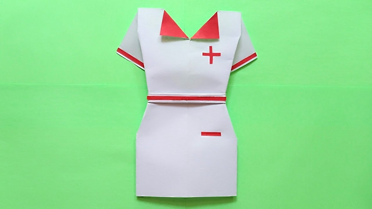 Origami Nurse Uniform - Easy Paper Tutorials - Easy Paper Crafts - YouTube