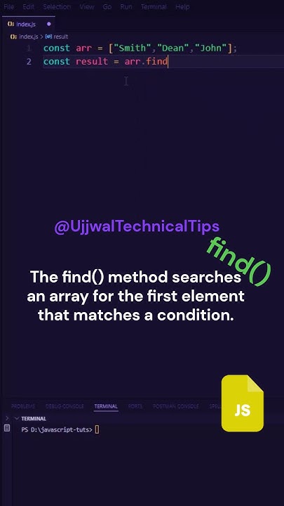 Important JavaScript Tricks | JavaScript Array find() 🔥 #coding #fullstackdev #fullstack #react ...