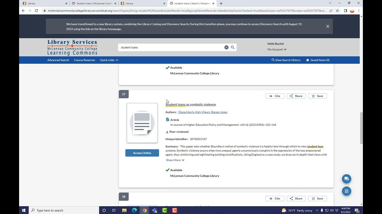 Using the Library's Search Engine - Record Pages - YouTube