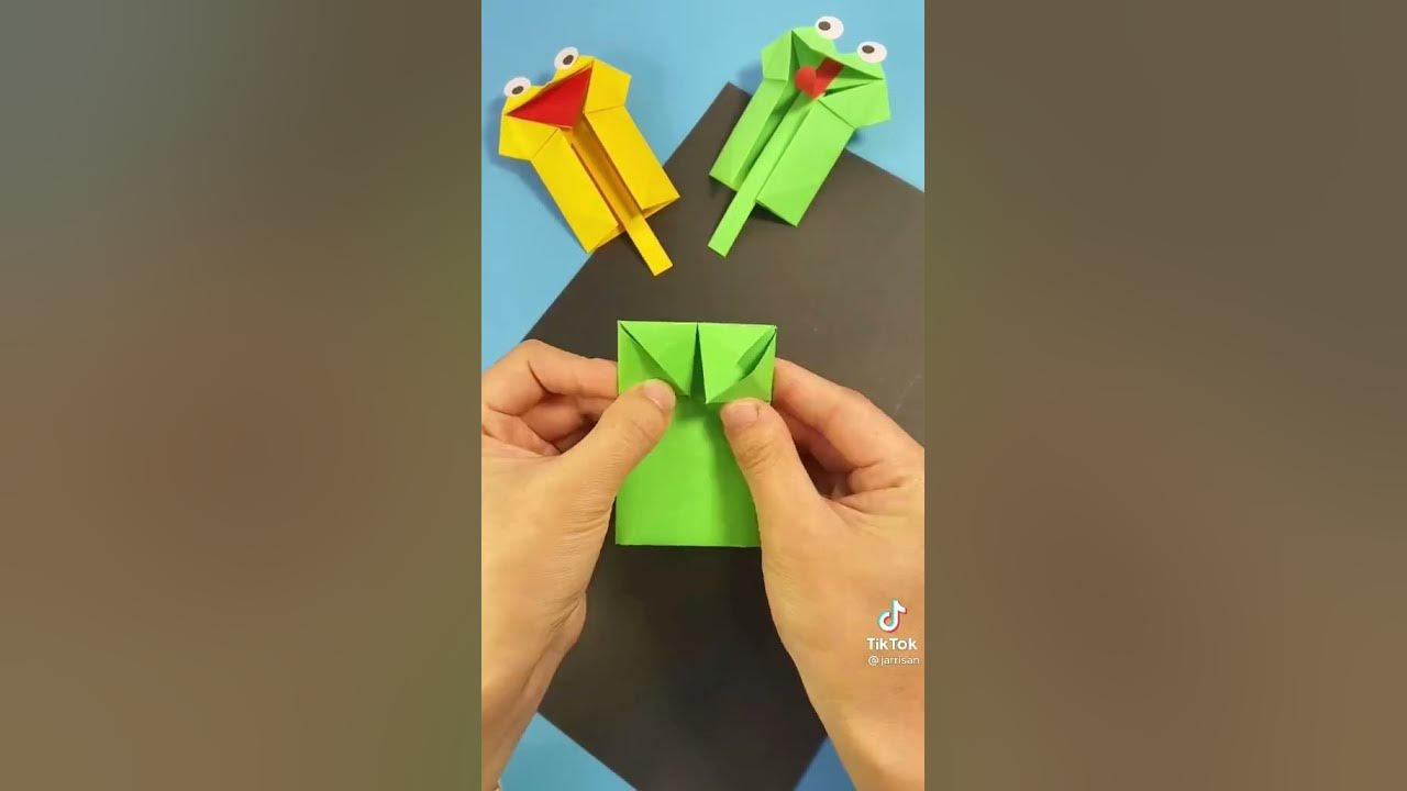 Easy way to make a paper frog - YouTube