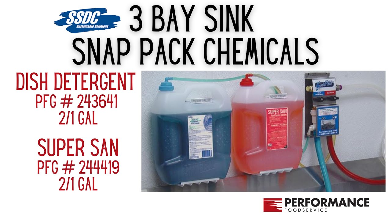 3 Bay Sink Snap Pack Chemicals - YouTube