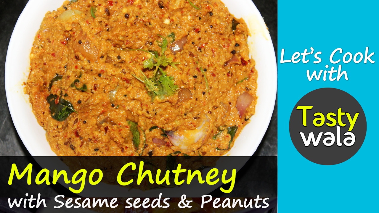 Raw Mango Chutney - Rayalaseema Mango roti pachadi with peanuts ...