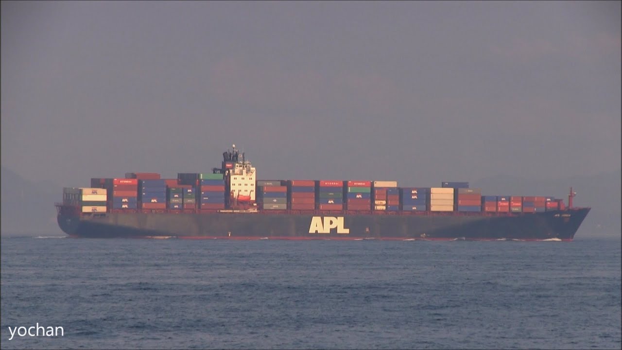 Container ship: APL KOREA (APL - American President Lines) Flag: USA ...