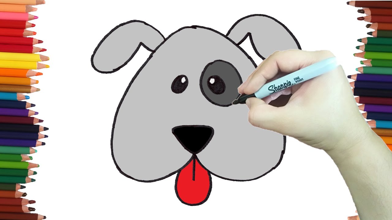 Drawing A DOG - Speed drawing - YouTube