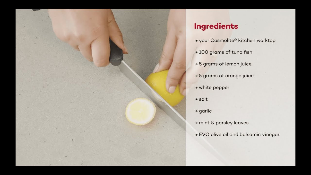 Cosmolite countertop, the perfect ingredient for your recipes - YouTube