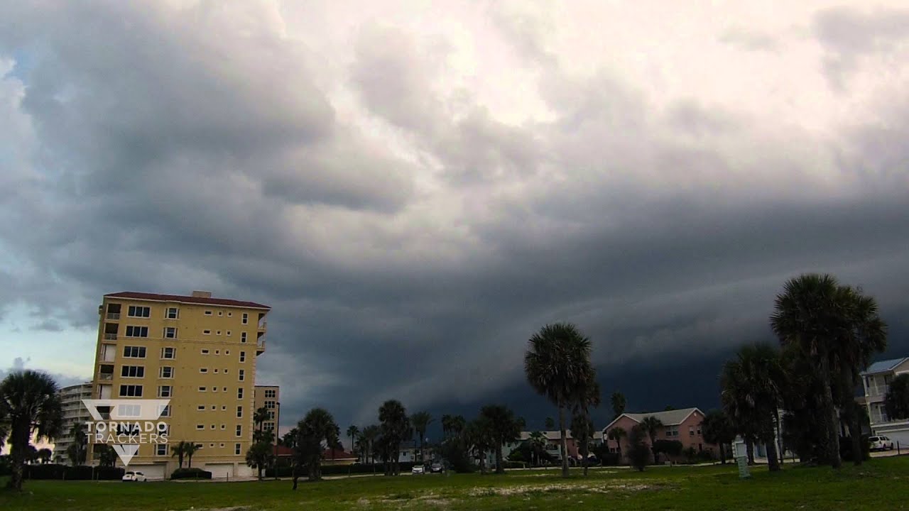 Incredible Shelf Cloud - Jacksonville Beach, FL 08/20/15 - YouTube