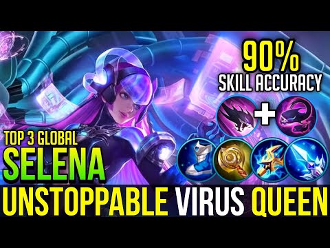 VIRUS QUEEN| Selena Best Build & Gameplay | Top 3 Global Selena | Mobile Legends