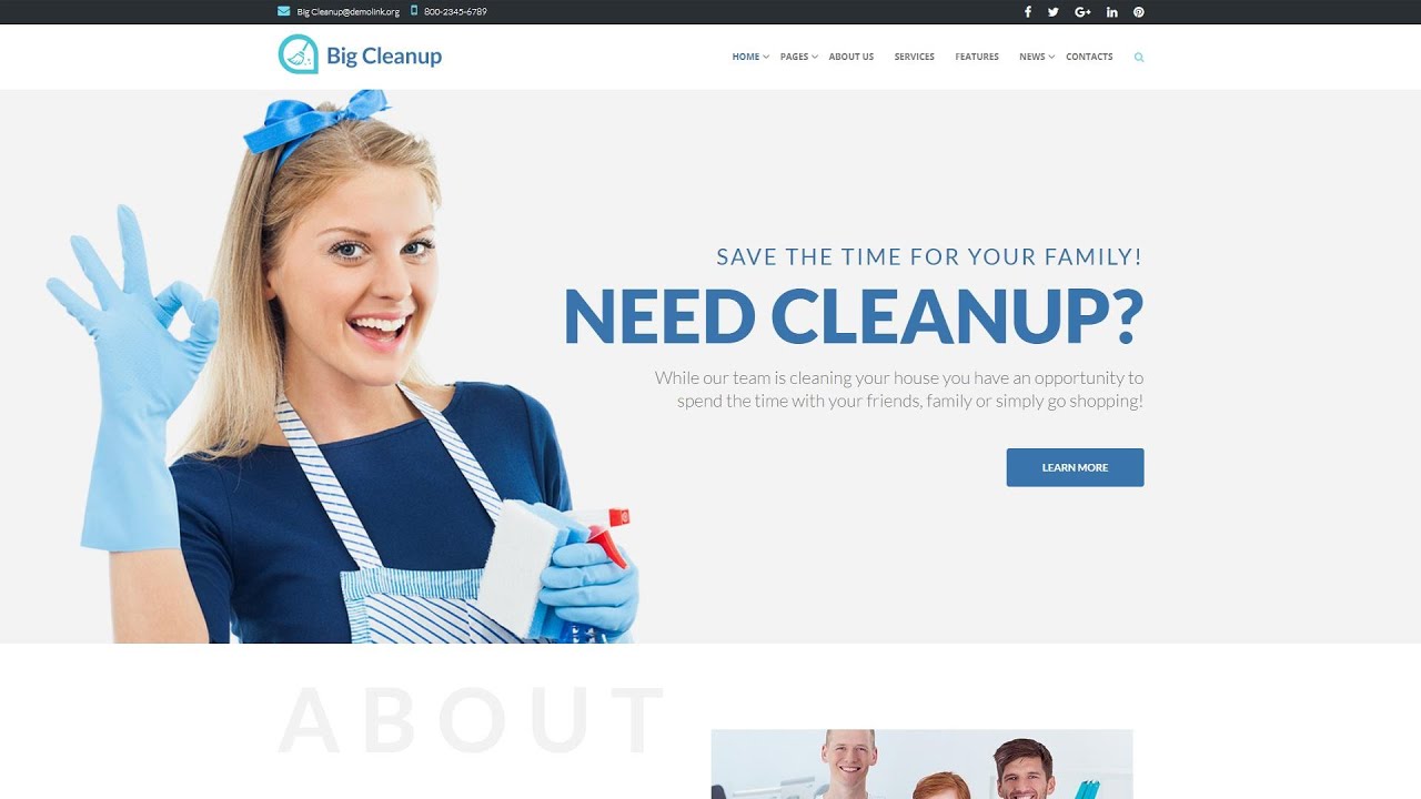 Cleaning Services Responsive WordPress Theme by RockThemes Website Template - 64521 - YouTube