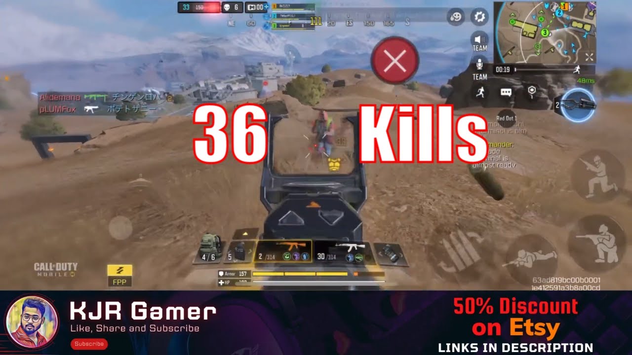 36 KILLS IN COD MOBILE WARZONE | @kjrgamer - YouTube