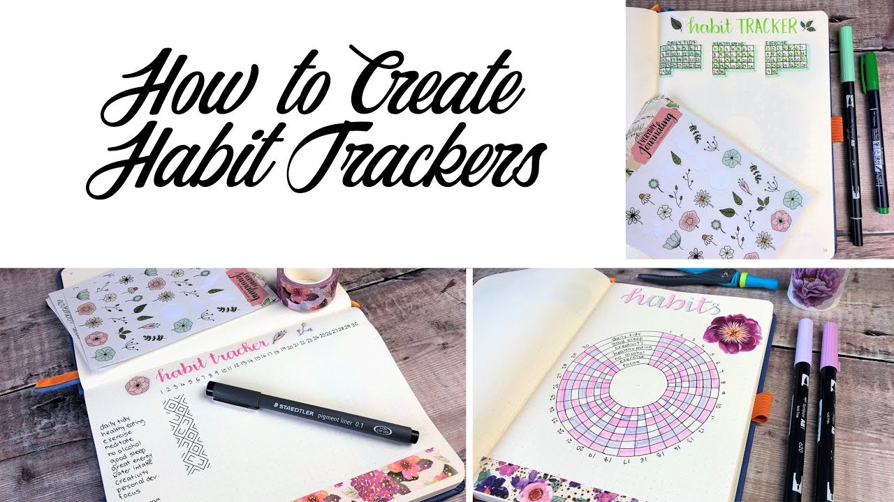 How to Create Habit Trackers | Bullet Journal - YouTube