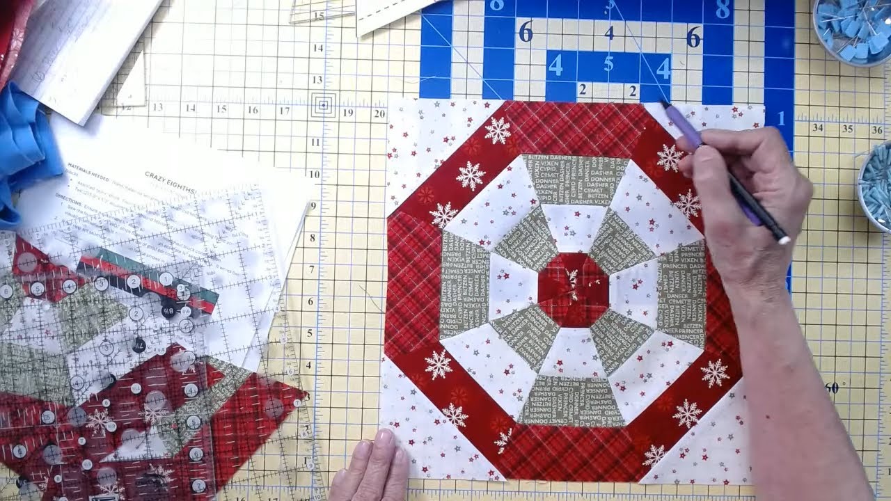 Night Owl Quilting Hangout - Crazy Eighths (Octagon) Quilt Block ...