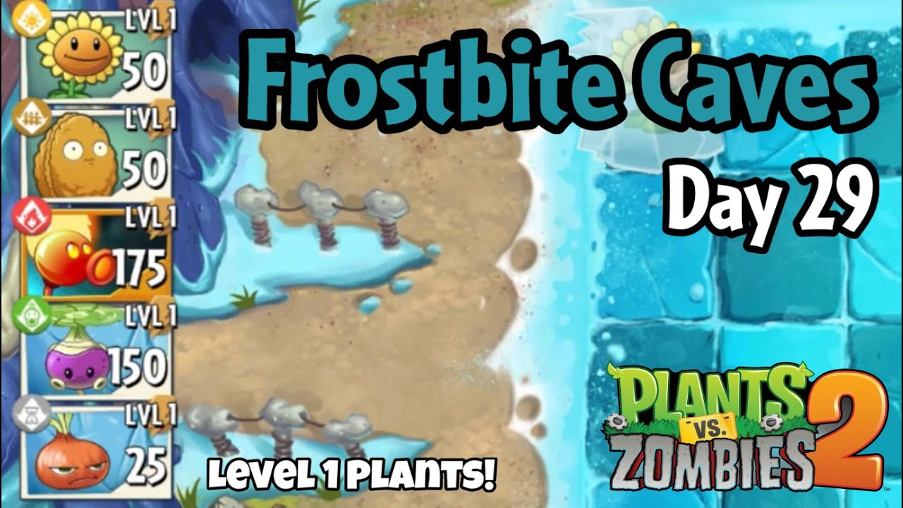 Plants vs Zombies 2 | Frostbite Caves Day 29 - YouTube