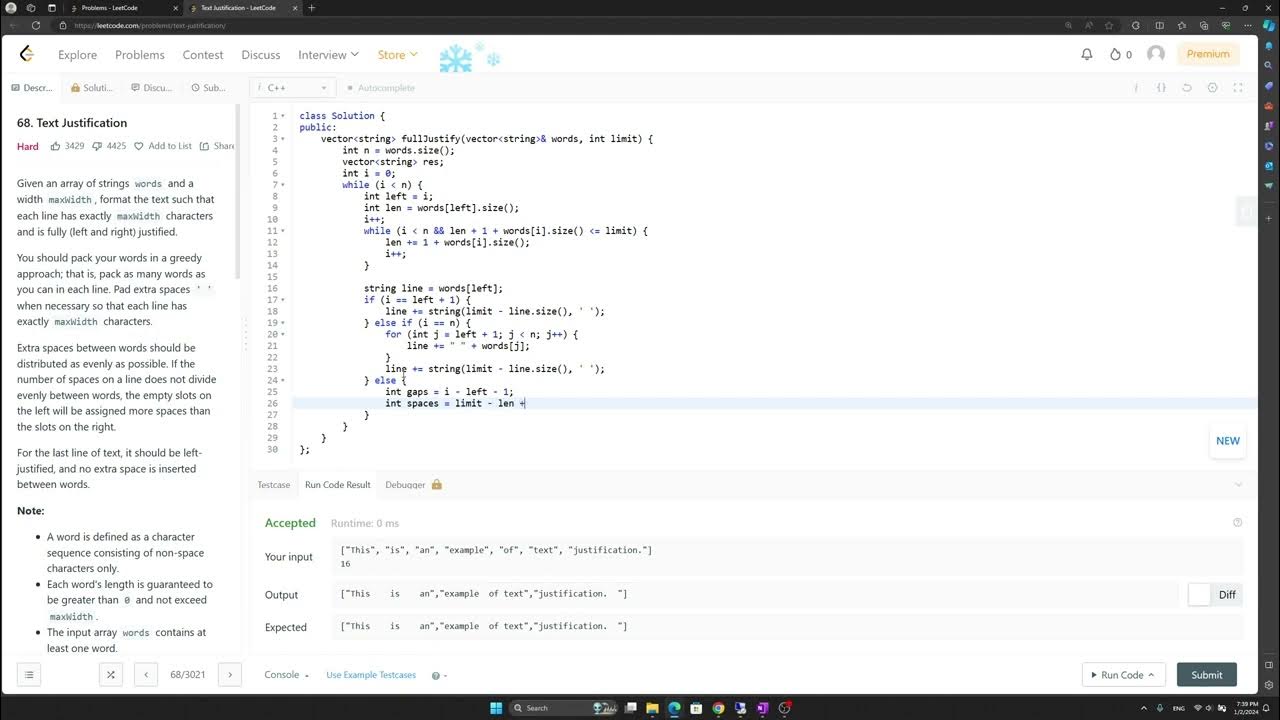 68 text justification - YouTube
