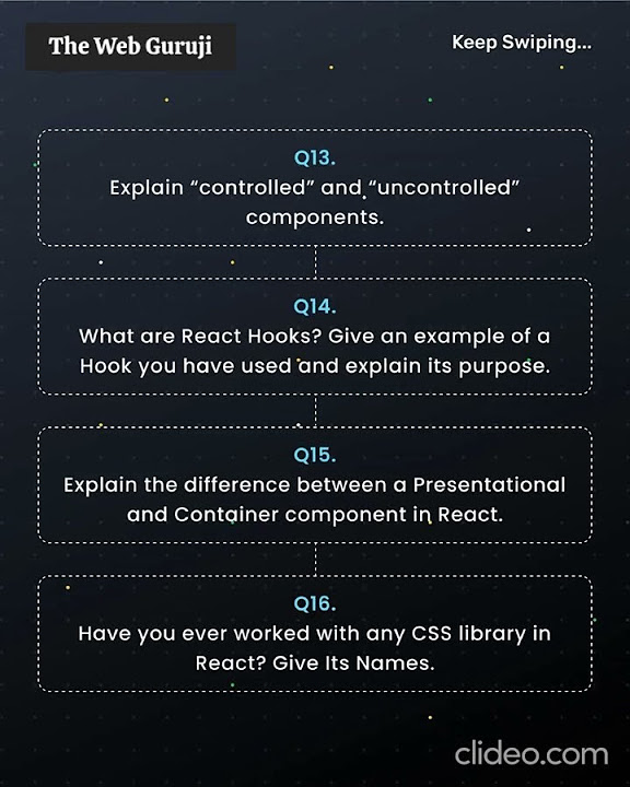Most Asked Reactjs Interview Questions React Reactjs Interview Webdev Youtube
