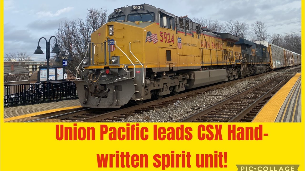 Union Pacific C44ACM leads CSX M277-17 @ Laurel - YouTube