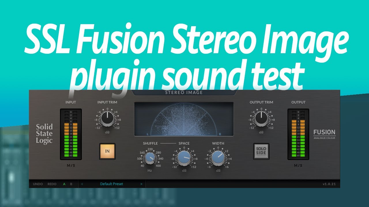 SSL Fusion Stereo Image plugin sound test - YouTube