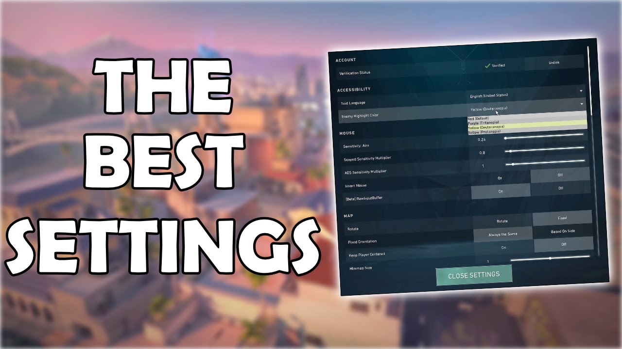 THE BEST SETTINGS IN VALORANT - YouTube
