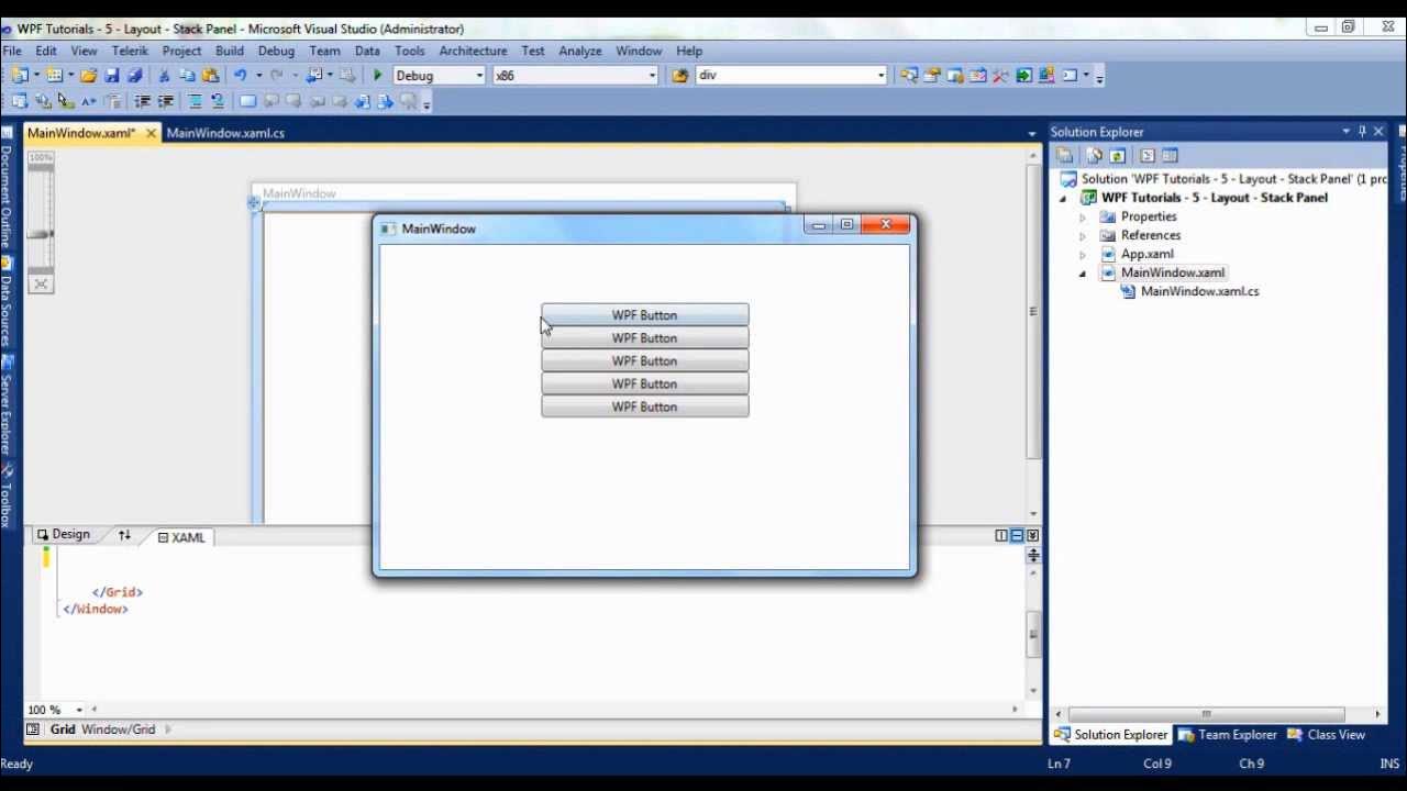WPF TUTORIALS - 6 - Stack Panel Layout Control - YouTube
