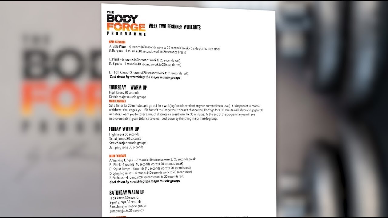 The Body Forge Programme PROMO VIDEO - YouTube