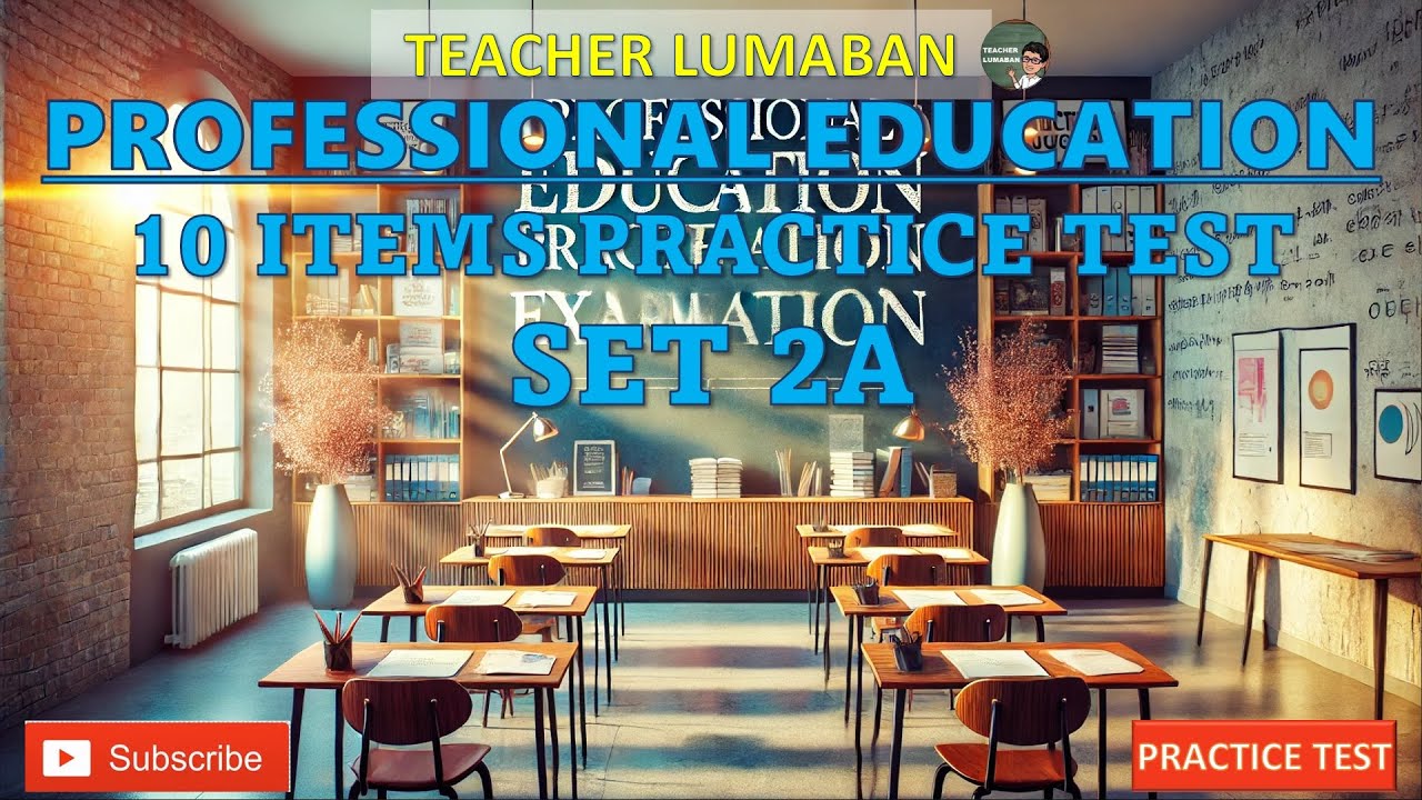 Professional Education Practice Drill SET 2A - YouTube
