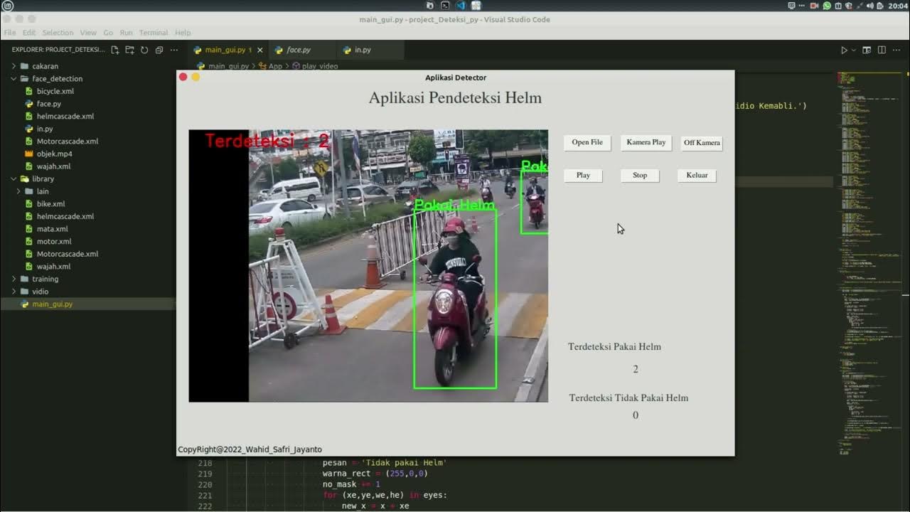 OpenCV Python Detection Helmet Bike Haar Cascade Classifier - YouTube