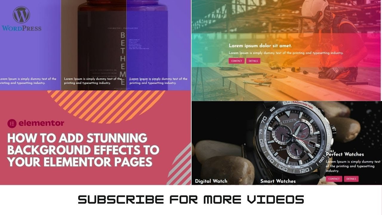 Elementor Background Effects Animated Background Effect Elementor Youtube