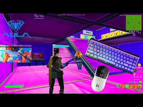 ⭐️Unboxing AULA HERO 68 HE Keyboard⭐️ASMR Chill 🤩3V3V3 Go Goated 🎧 Satisfying Fortnite 360 FPS 4K⭐️