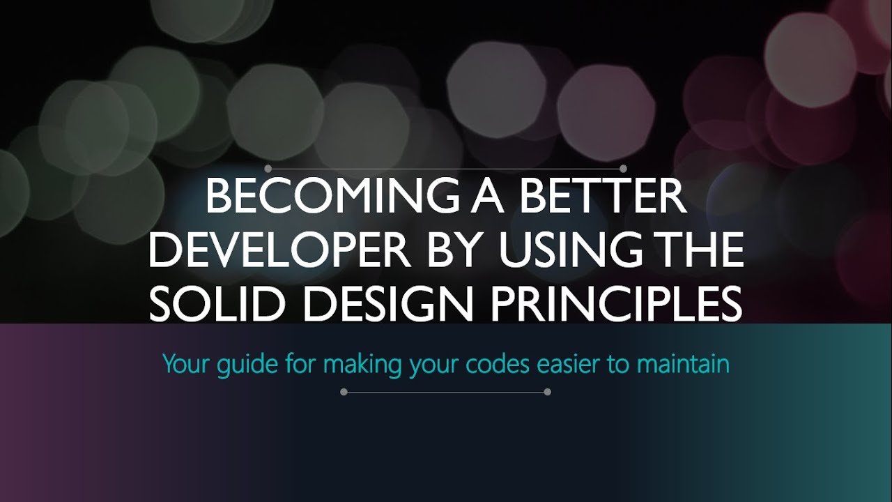 A Guide To A Clean Code Using SOLID Principles (TAGALOG) - YouTube