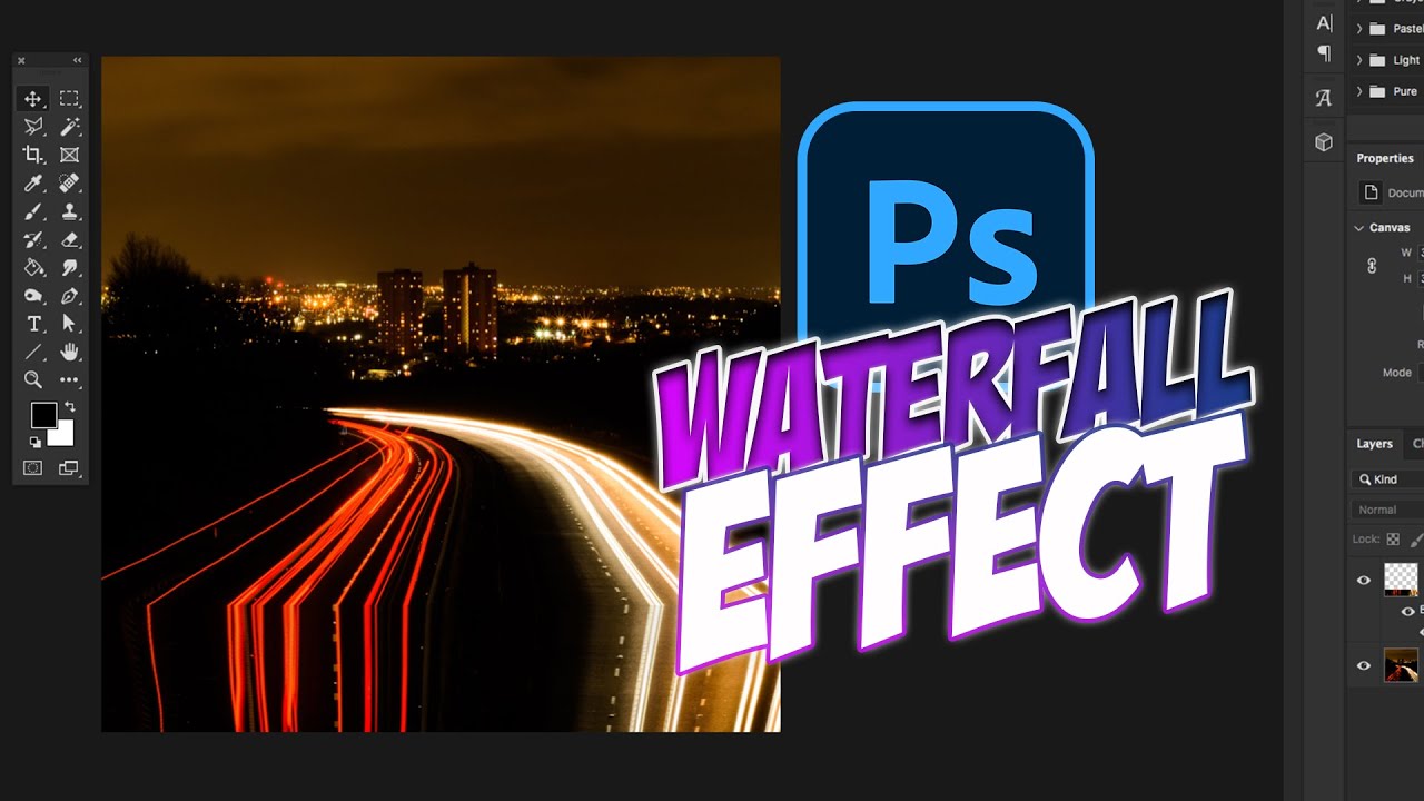 Waterfall Effect in Photoshop! - YouTube