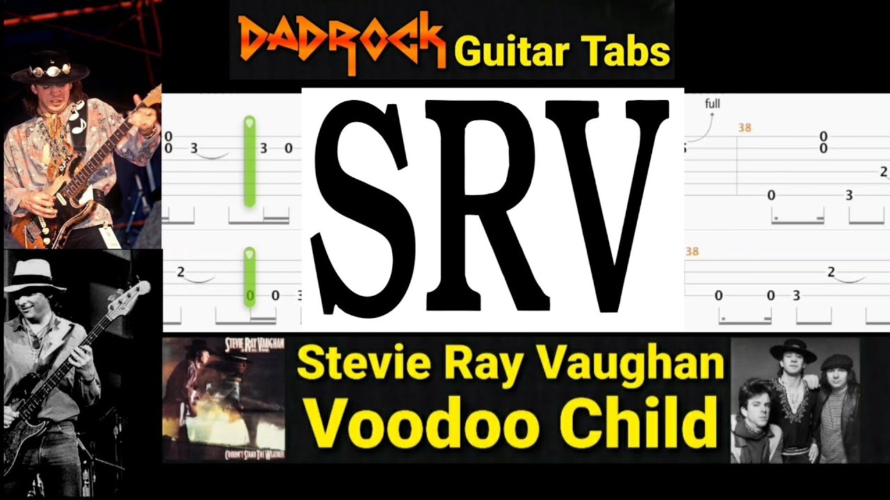 Voodoo Child - Stevie Ray Vaughan - Lead Guitar + Bass TABS Lesson ...