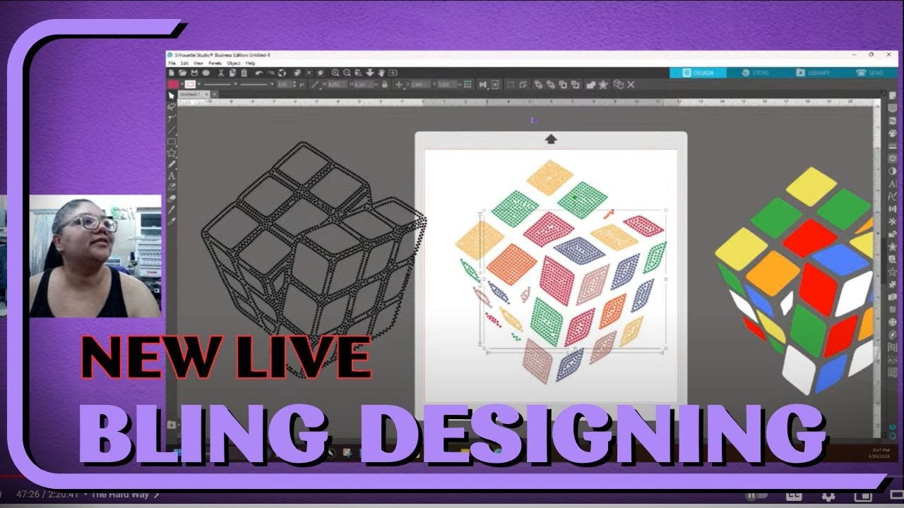 Designing a Rhinestone Design and Taking it Easy - YouTube