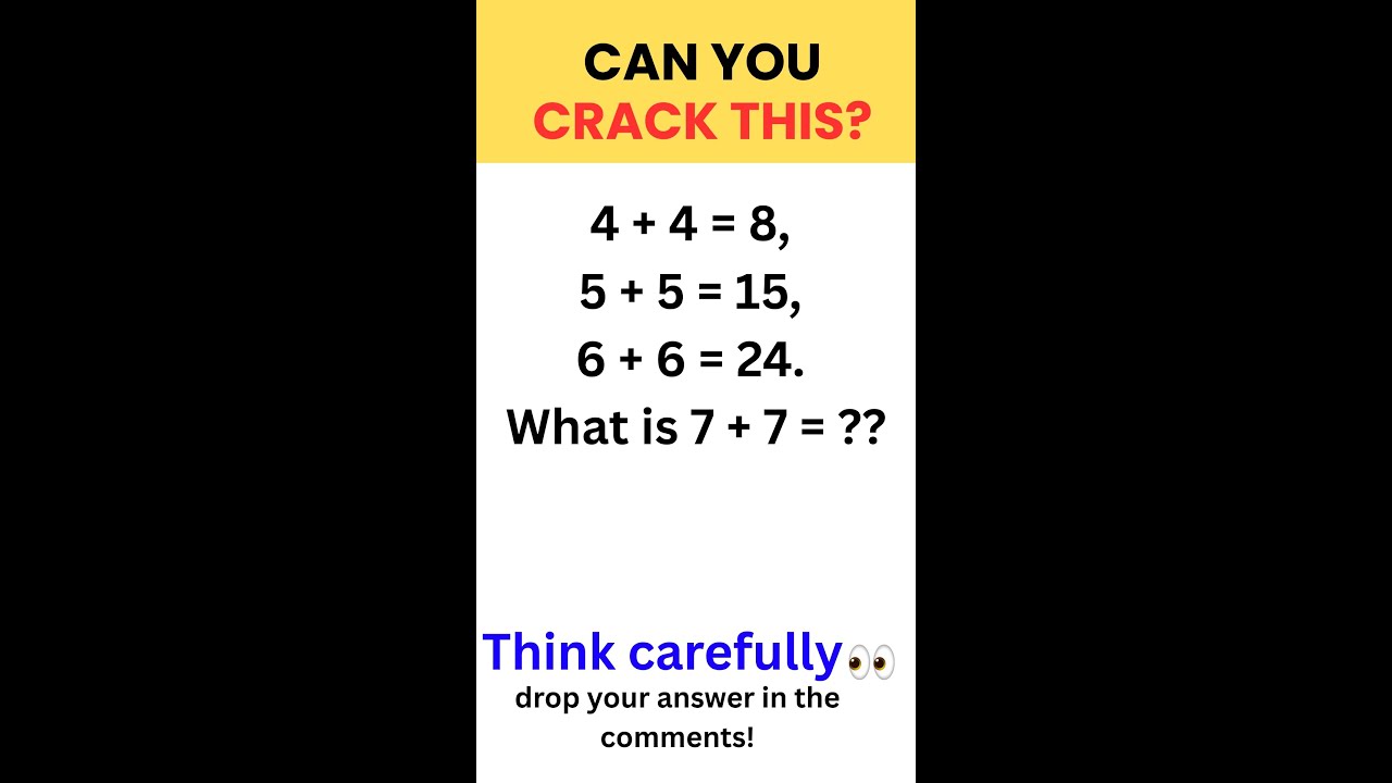 Only Geniuses Can Solve This! 🤯 Crazy Maths Puzzle That’s Blowing Minds ...
