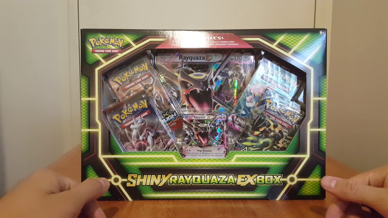 Pokemon Unboxing Shiny Rayquaza EX Box + Giveaway reminder BONUS video ...