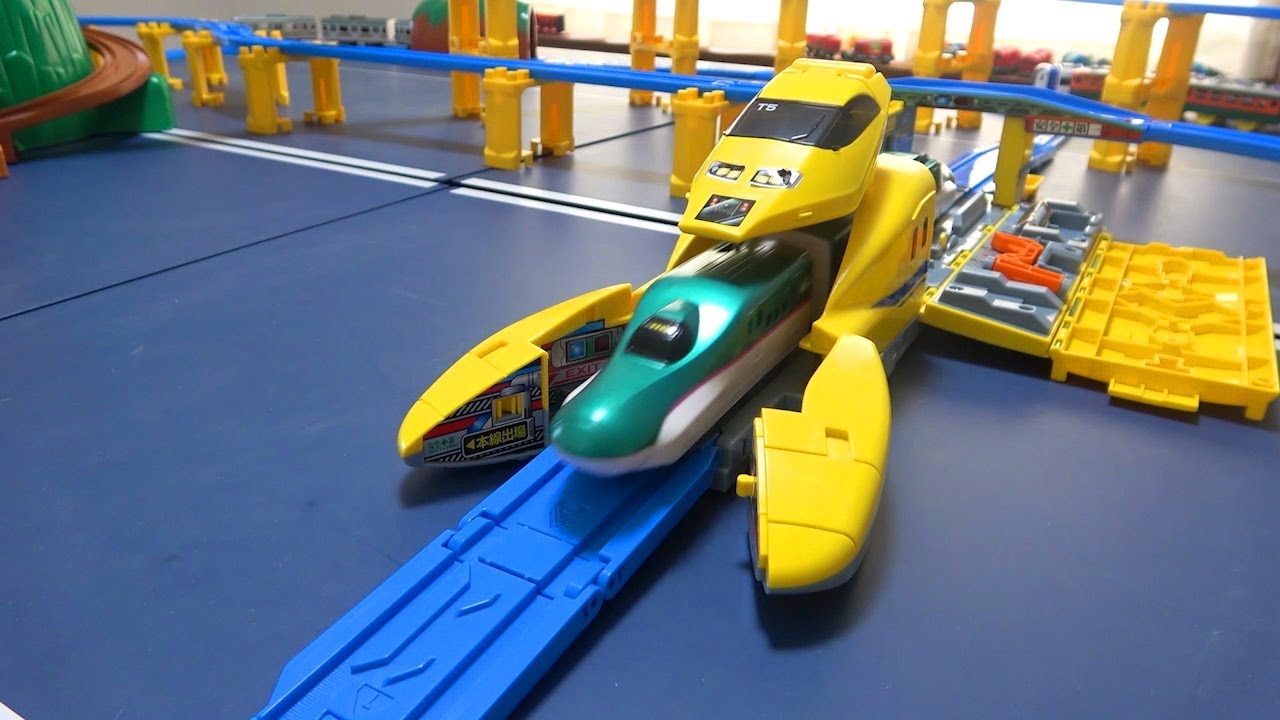 Plarail Japanese Train ☆ Big Doctor Yellow & Iron Bridge Crossing ...