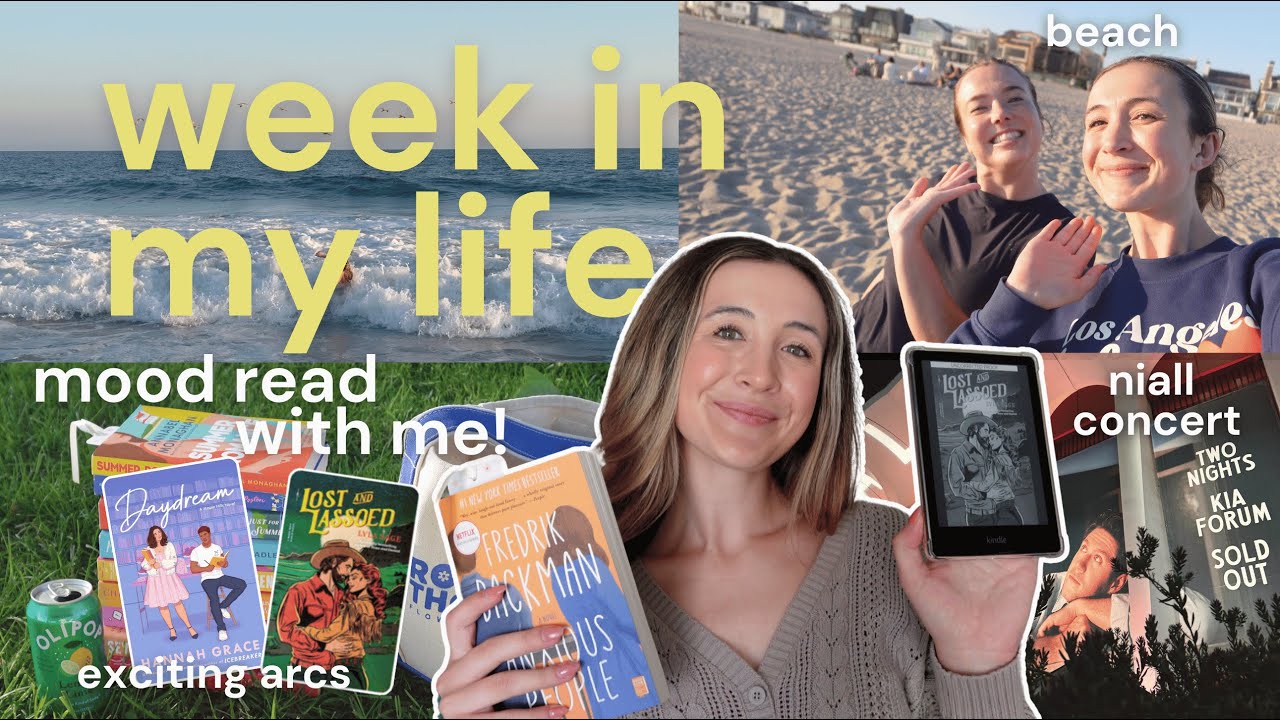 week in my life + mood read with me! (niall concert, beach, reading new ...