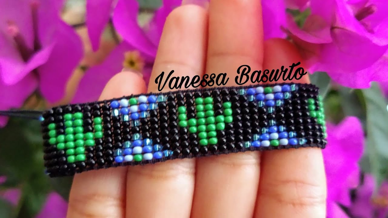 PULSERA DE CHAQUIRAS/PULSERA A TELAR/MANILLA EN MOSTACILLA (PASO A PASO) -Vanessa Basurto♥ - YouTube