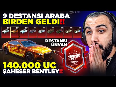 140.000 UC YENİ ŞAHESER BENTLEY GELDİ!! 😮 BEDAVA ARABA GALERİSİ VE DESTANSI ÜNVAN!! | PUBG MOBILE