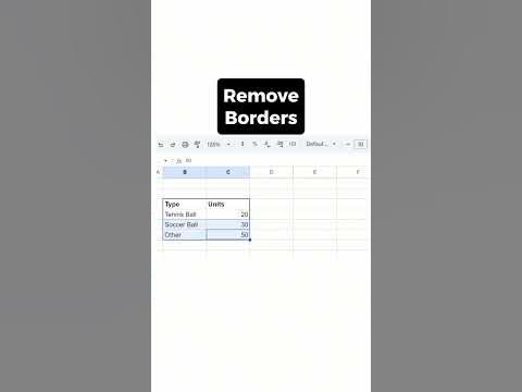 How to remove borders in google sheets #googlesheets #spreadsheet # ...