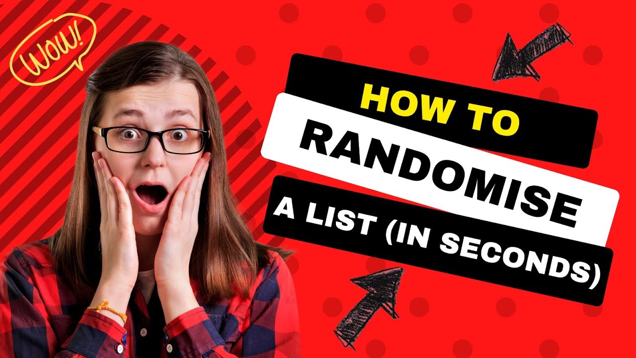 How To Randomise A List Using Excel YouTube How To Randomise A List Using Excel YouTube