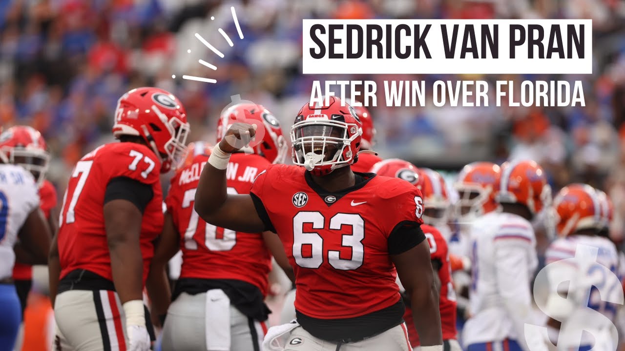 Sedrick Van Pran following UGA's 42-20 win over Florida - YouTube