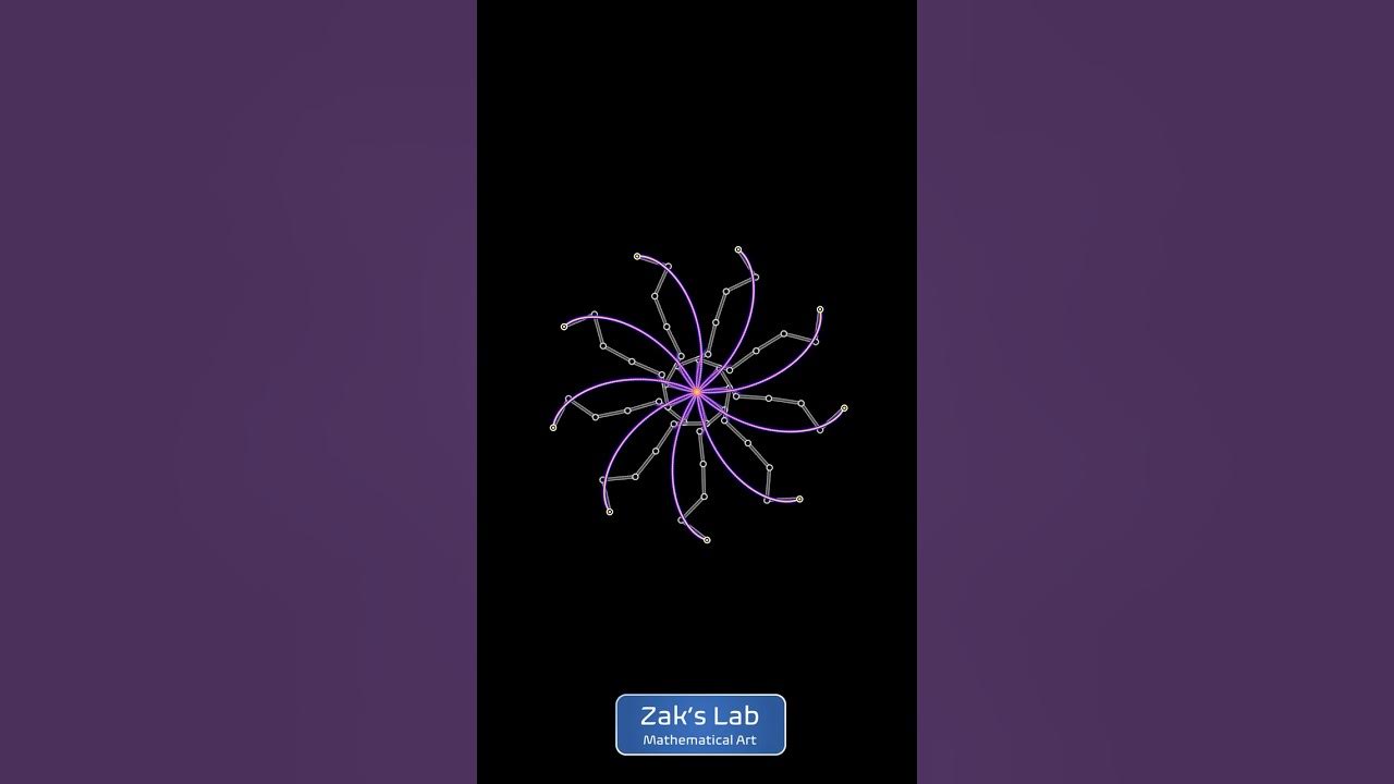 Hypnotizing 7-armed trace machine Pyhon coded #animation perfect #loop. - YouTube