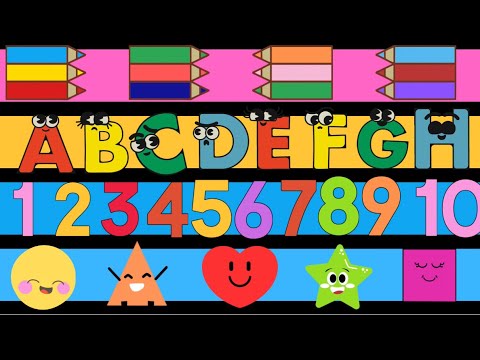 🔠ABC Song + Number + Shape + Colors #hickory #animals #abcd #abcsong # ...