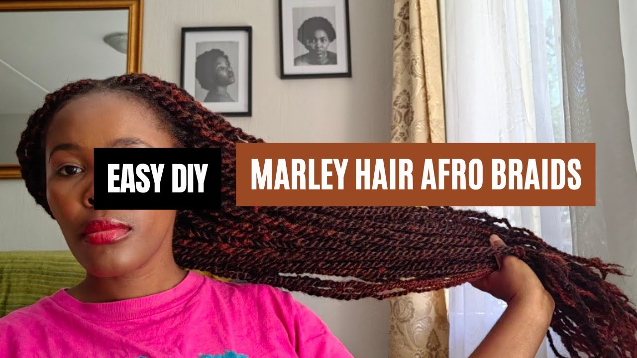 DIY Marley Hair Afro Braids twists Tutorial on Natural Hair .... - YouTube