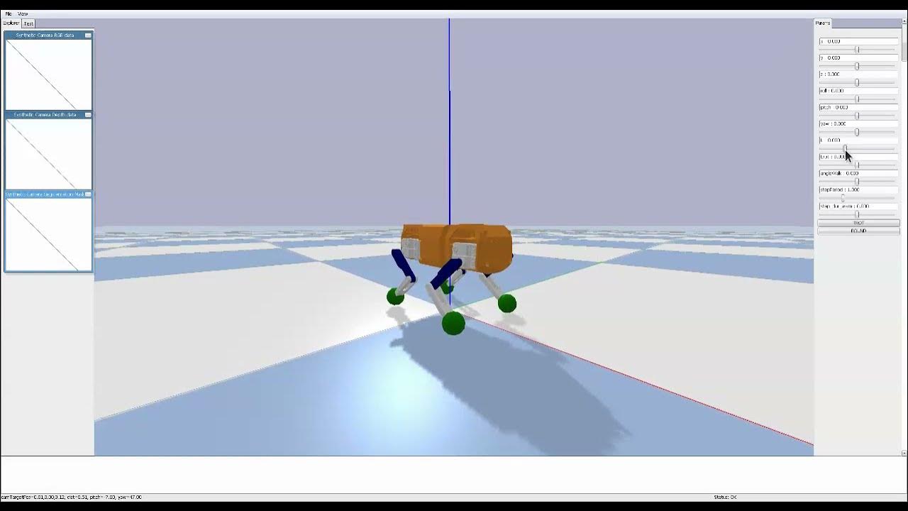 Quadruped in Pybullet using Trot mechanism to walk - YouTube